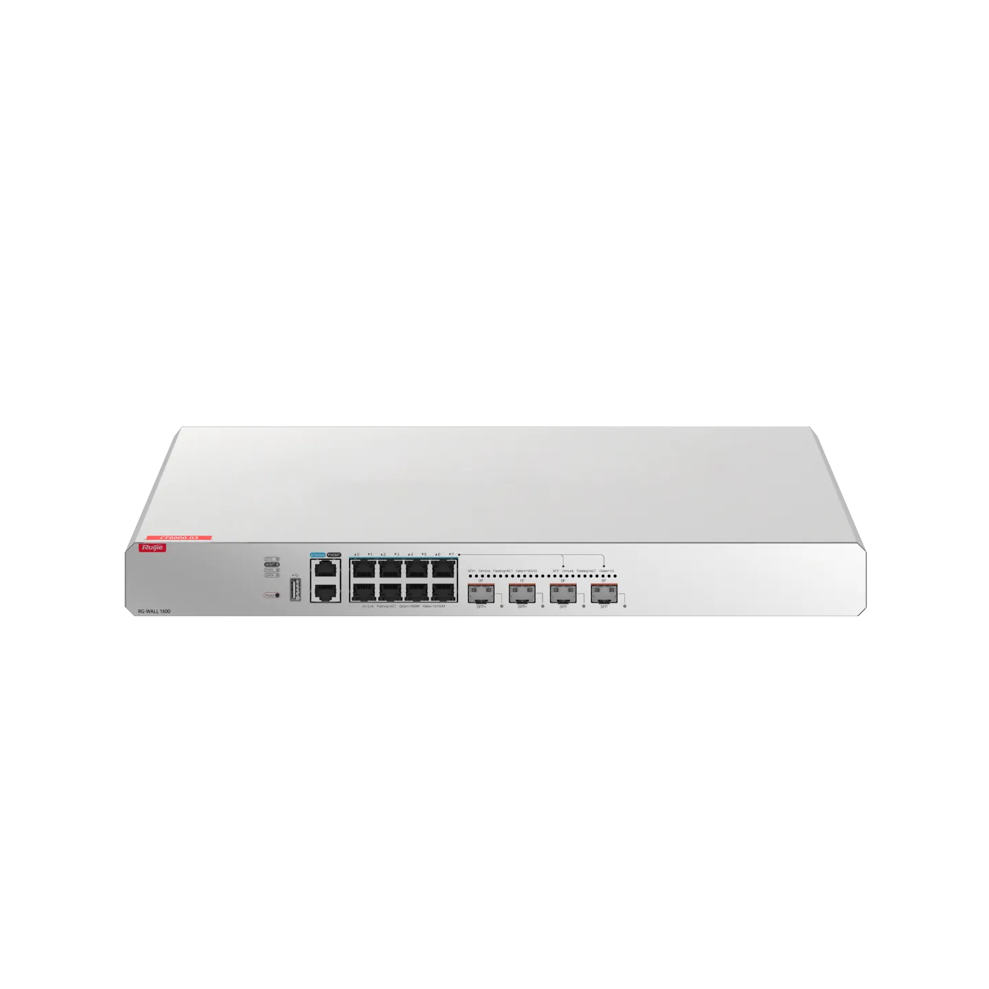 新一代网络防火墙-8个千兆电/2个千兆光/2个万兆光-RG-WALL 1600-CF系列-锐捷网络