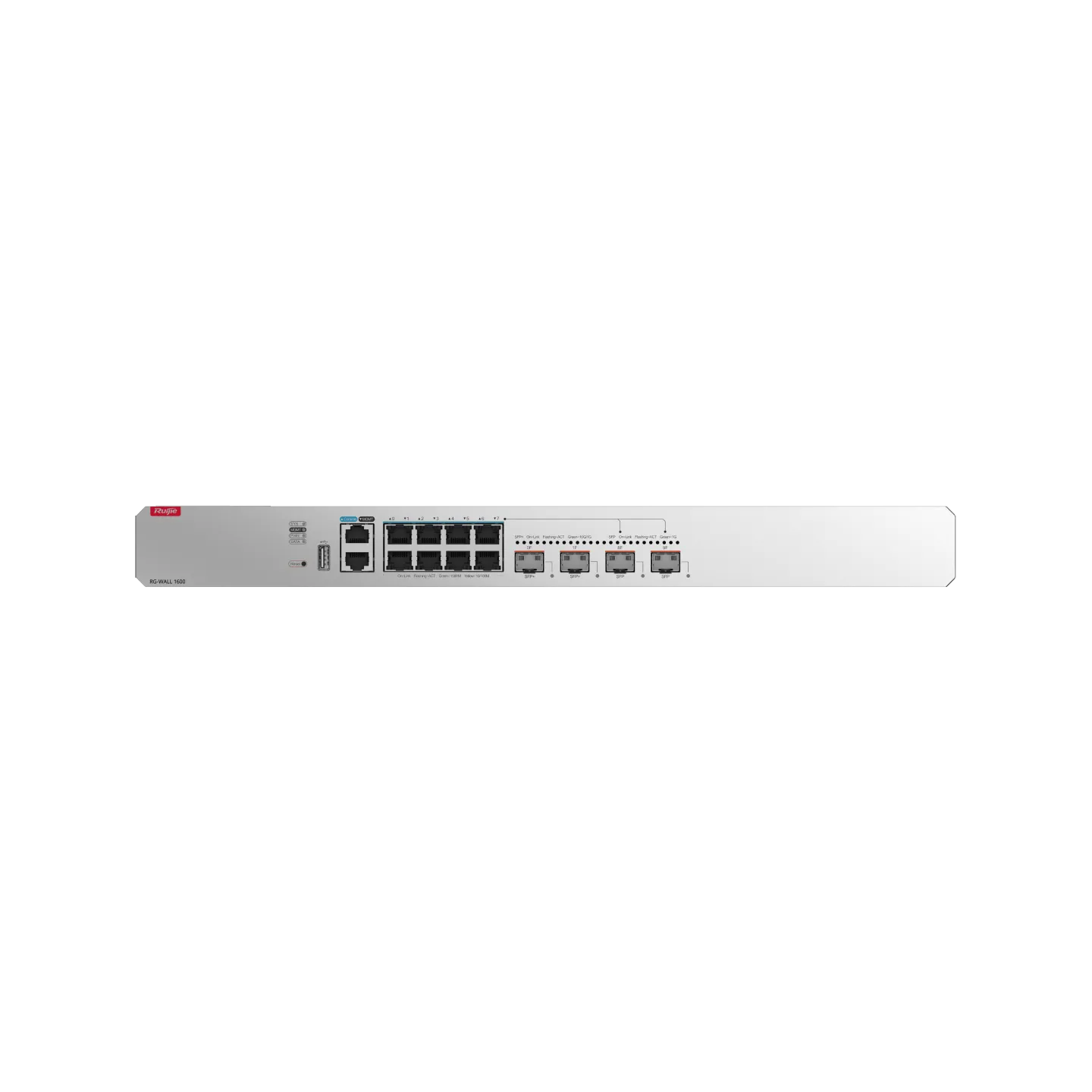 新一代网络防火墙-8个千兆电/2个千兆光/2个万兆光-RG-WALL 1600-CF系列-锐捷网络